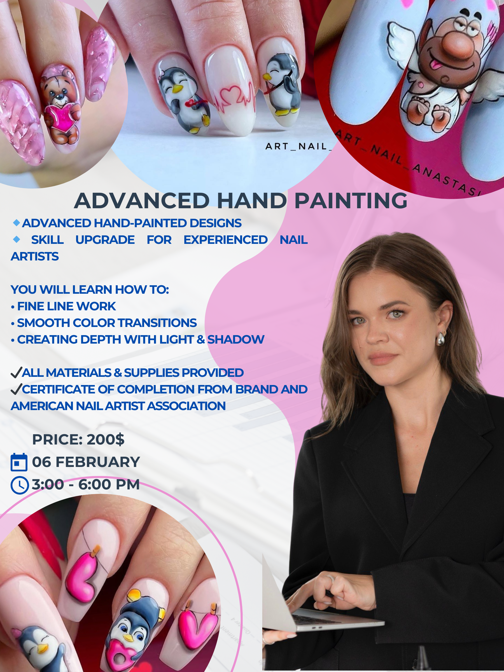 Nail Training Class | Advanced Hand Painting Florida Nail Expo (Feb 6 ...